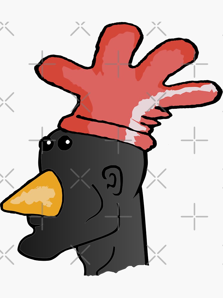 Pegatina «Chadders el pollo guapo Chad meme dibujos animados» de ...