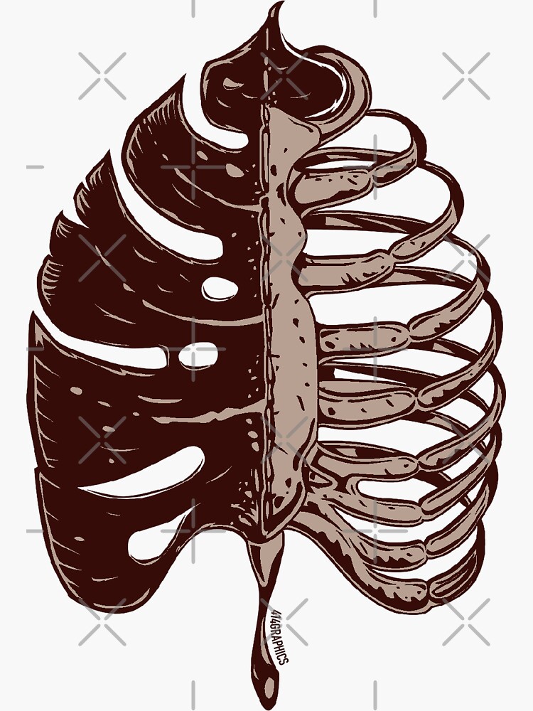 "bones / leaf" Sticker for Sale by lalatrash | Redbubble