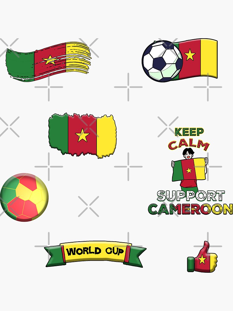 "Cameroon Fan Support For World Cup Stickers Pack" Sticker for Sale by ...