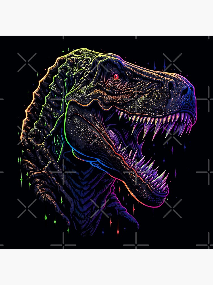 "Neon T Rex" Poster for Sale by Soda-Pop-Art-87 | Redbubble