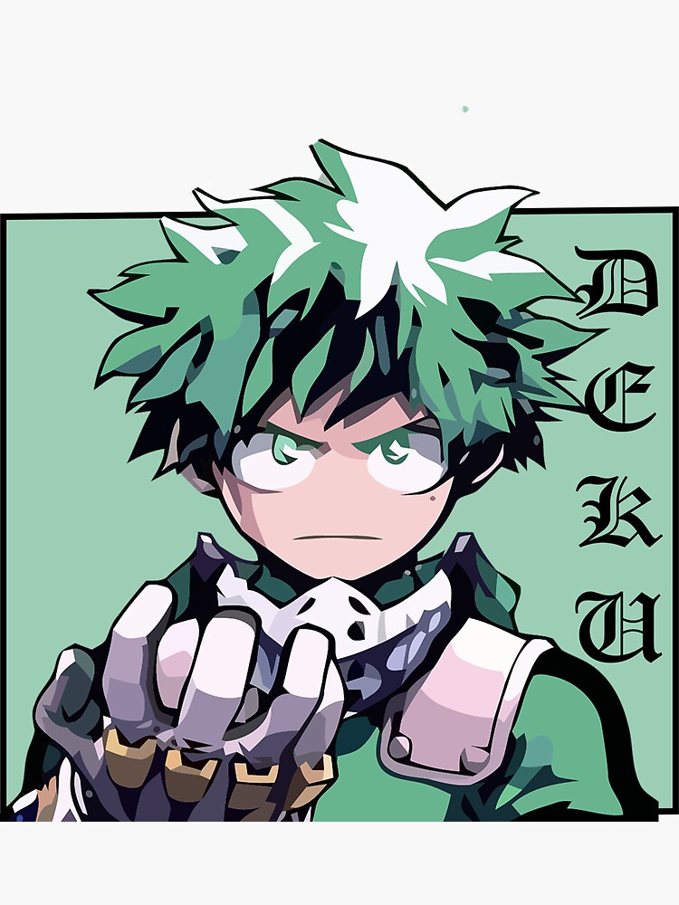 "DEKU" Sticker for Sale by hamza-chope | Redbubble