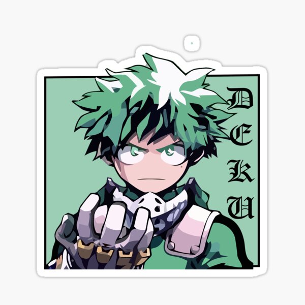"DEKU" Sticker for Sale by hamza-chope | Redbubble