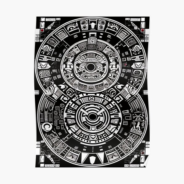 "Aztec futuristic design" Poster for Sale by lovcyberpunkart | Redbubble