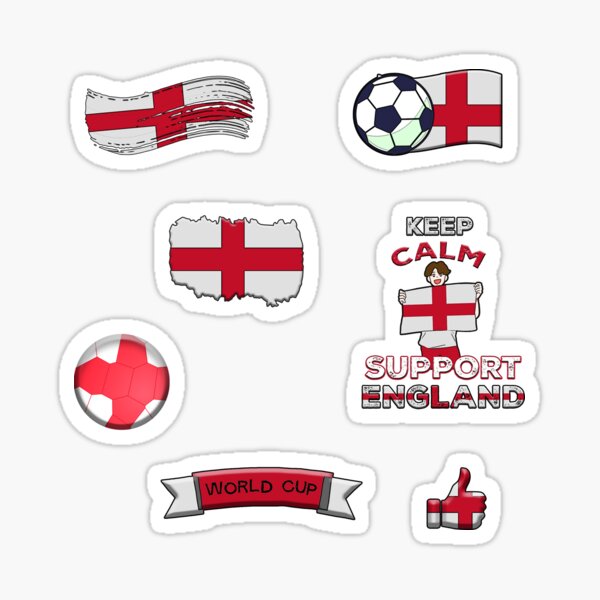 "England Fan Support For World Cup Stickers Pack" Sticker for Sale by ...