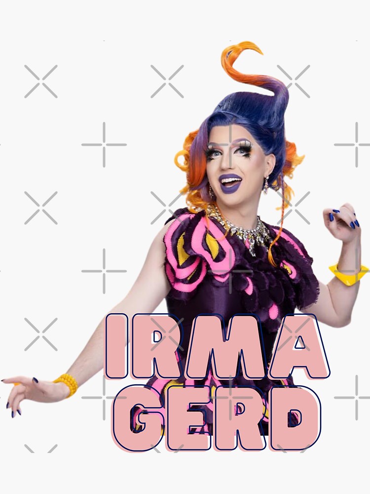 "Irma Gerd" Sticker for Sale by Courtney Bayliss | Redbubble