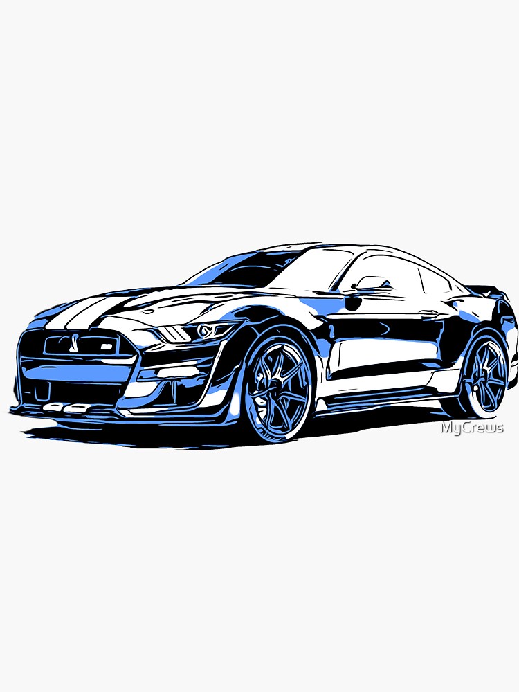 "Baby Blue Shelby GT500 " Sticker for Sale by MyCrews | Redbubble