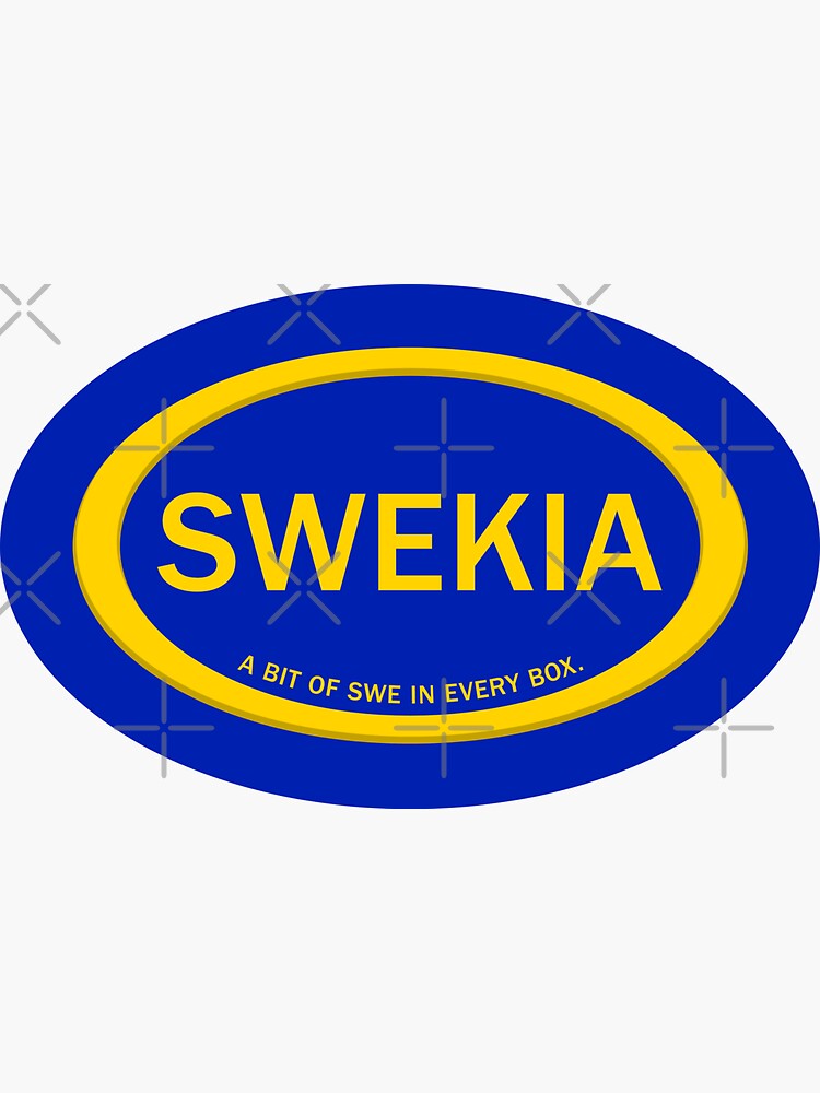 "SWEKIA" Sticker by Vinemans | Redbubble