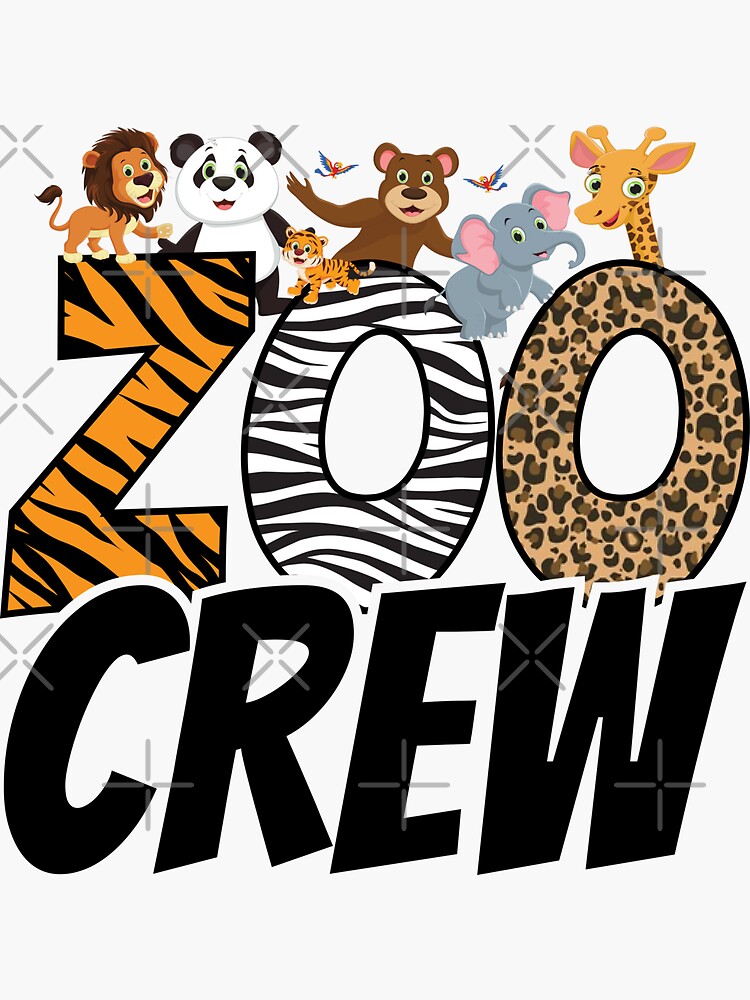 "Zoo Crew Costume African Savanna Wildlife Animals Lover" Sticker for ...