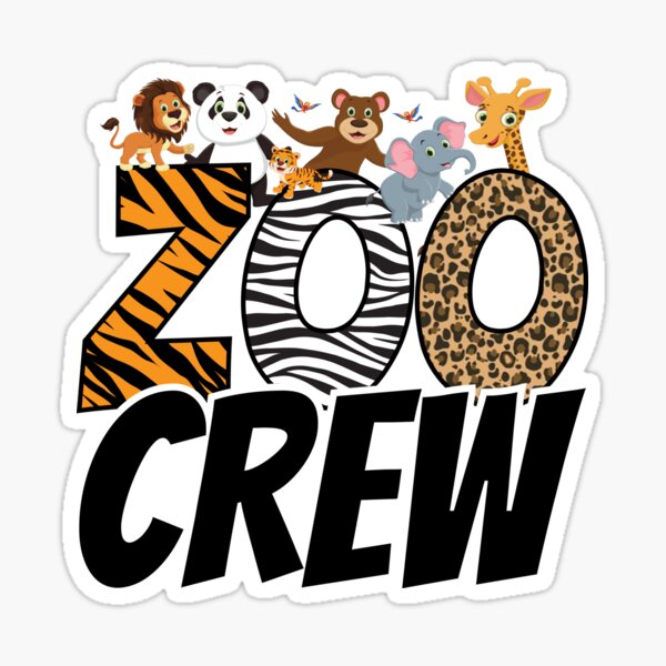 "Zoo Crew Costume African Savanna Wildlife Animals Lover" Sticker for ...