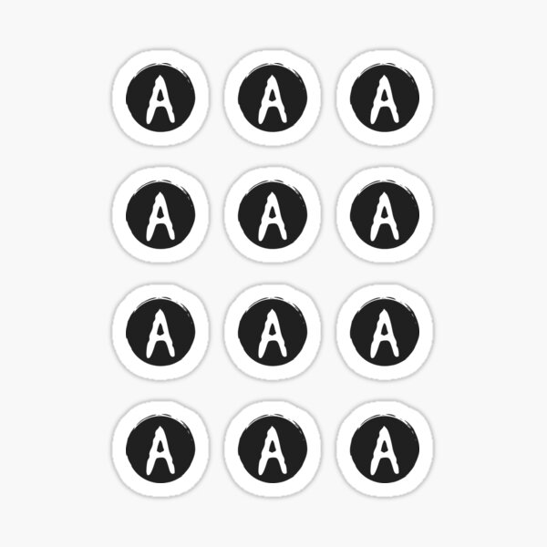 "Letter A Initial" Sticker for Sale by GoldTypo | Redbubble