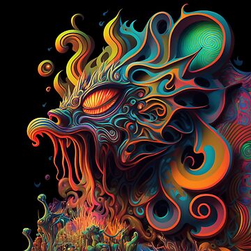 "Colorful Melting Monster | Psychedelic Art" Sticker for Sale by ...