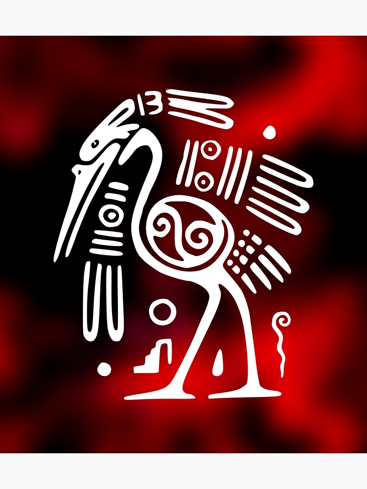 "Aztec Ibis Bird Symbol" Sticker for Sale by Daniel-Hagerman | Redbubble
