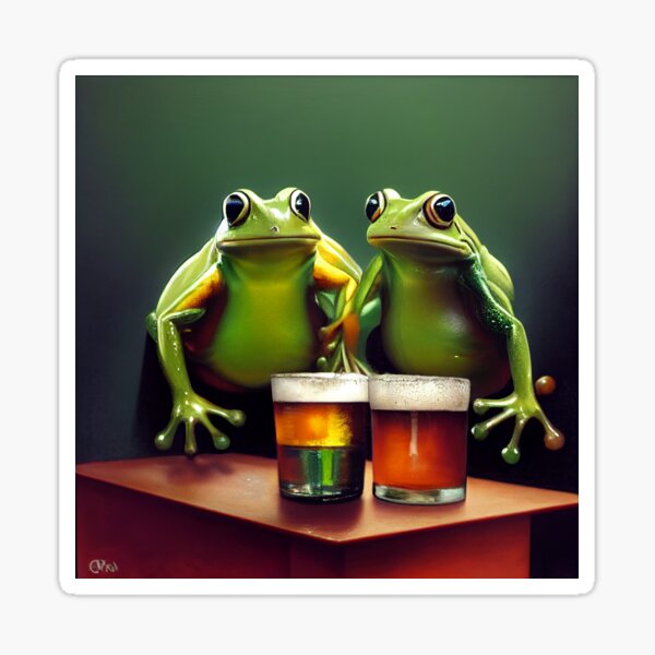"Beer Frogs" Sticker for Sale by BySpinny | Redbubble