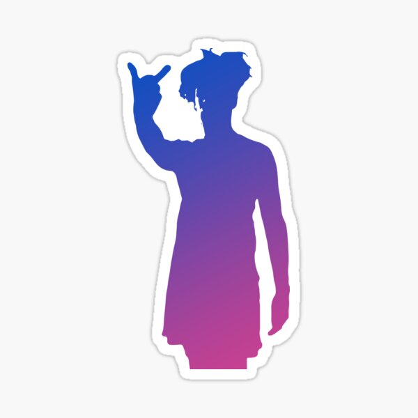 Yungblud Silhouette Bisexual Pride Flag Sticker For Sale By Sarascoprox Redbubble