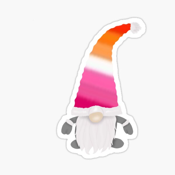 "Lesbian pride gonk " Sticker for Sale by Becky-Marie | Redbubble