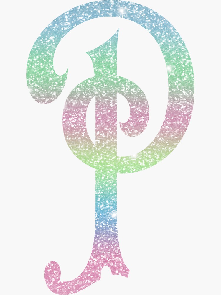 "Colorful candy cotton glitter beautiful P letter" Sticker for Sale by ...
