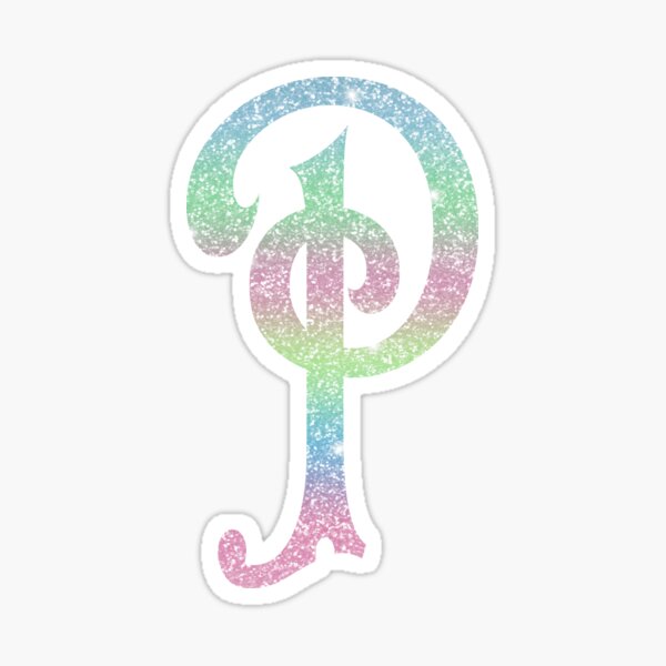 "Colorful candy cotton glitter beautiful P letter" Sticker for Sale by ...