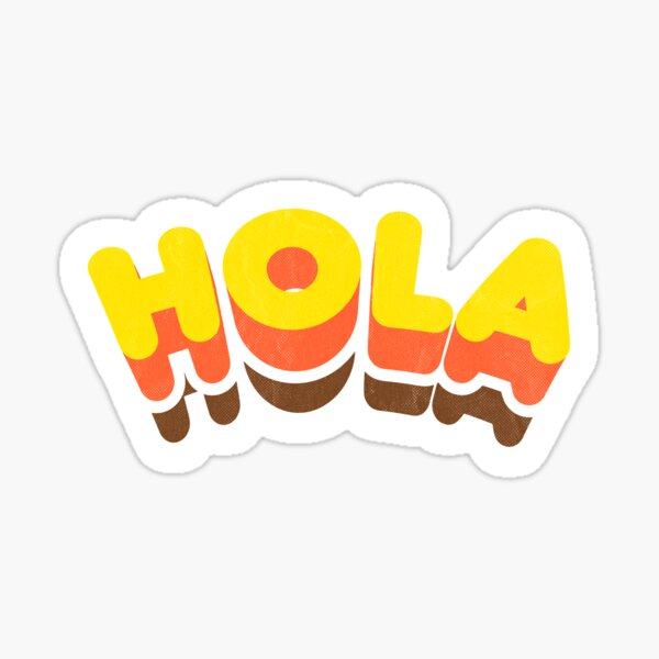 "Hola | Retro Curve" Sticker by retroready | Redbubble