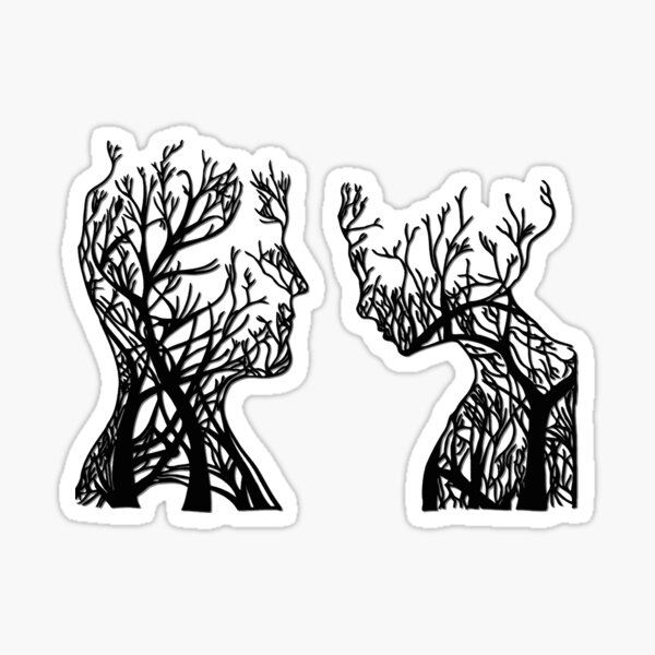 "Tree couple love" Sticker for Sale by ParadoksDesign | Redbubble
