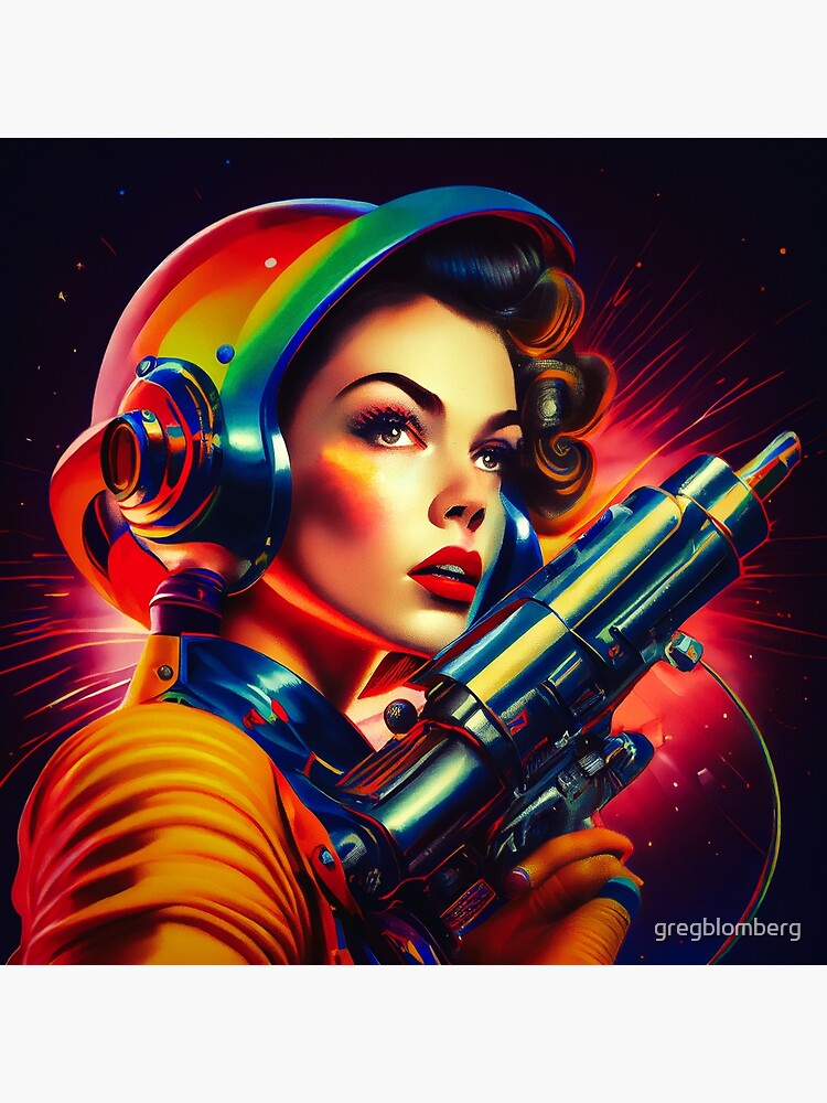 "Beautiful female Space Ranger, 1950s pop art, sci-fi" Poster for Sale ...