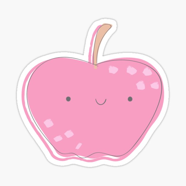 "Chibi Kawaii Food Cute Apple" Sticker for Sale by LuckiestPixel ...