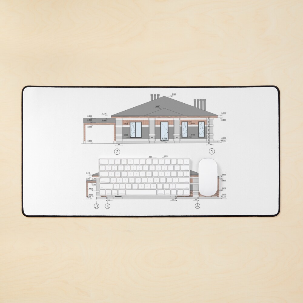 "Detailed architectural one story private house blueprints and drawings ...