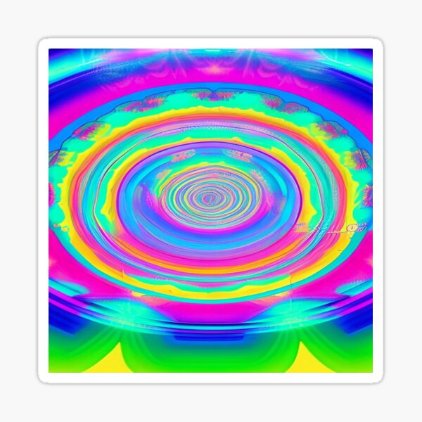 "lsd psychodelic rainbow colorful splash bad trip" Sticker for Sale by ...