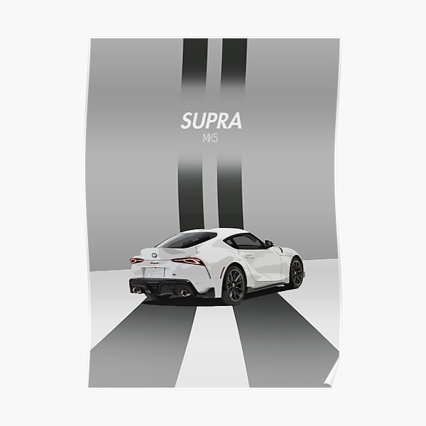 "Toyota Supra MK5" Poster for Sale by BoukdeRoeck | Redbubble