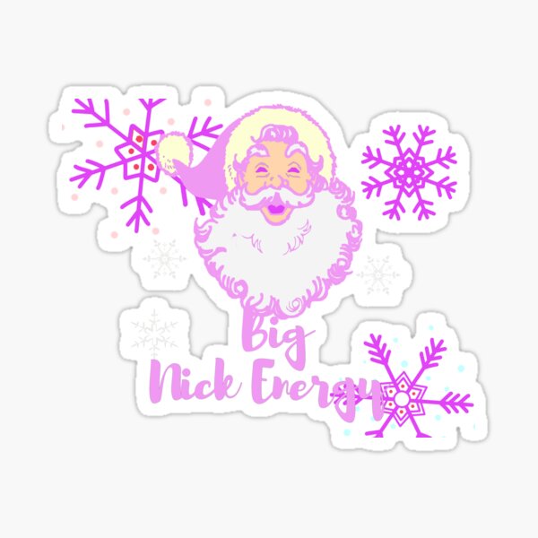"big nick energy Pink Santa Claus" Sticker for Sale by cweze | Redbubble