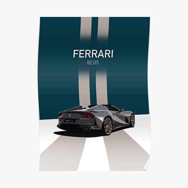 "Ferrari 812 GTS" Poster for Sale by BoukdeRoeck | Redbubble