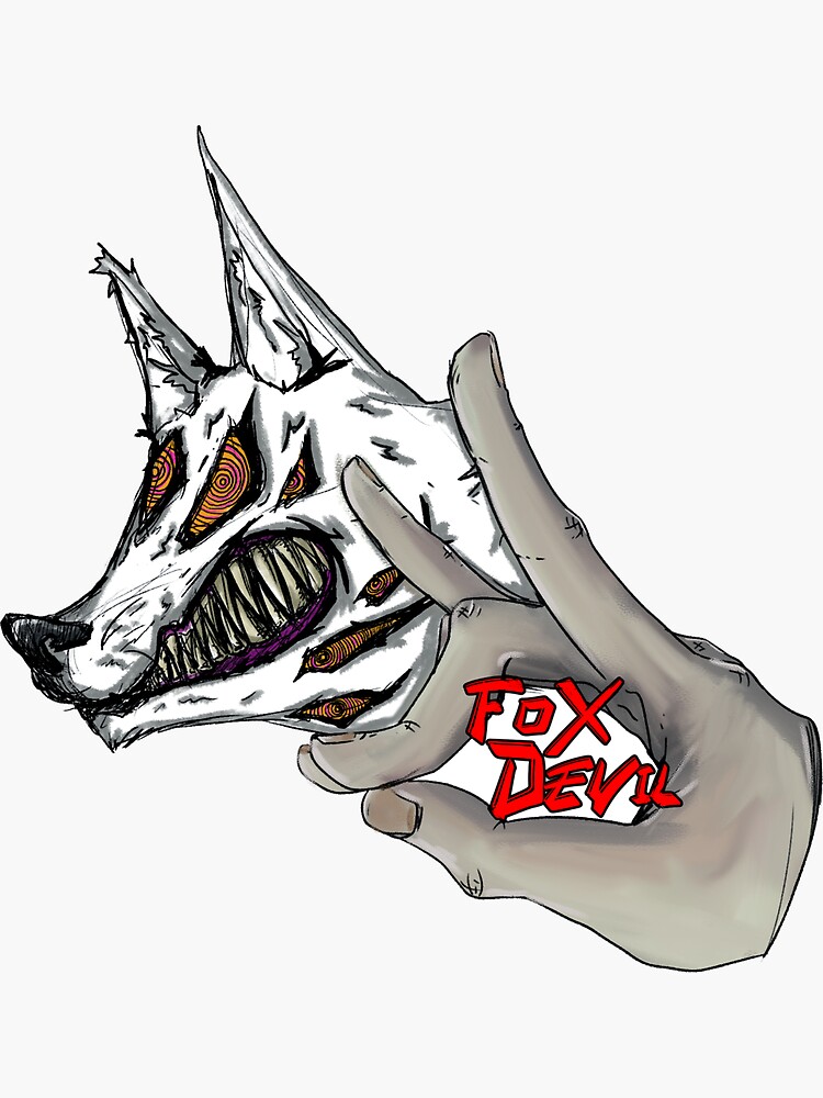 "Aki and the Fox Devil Chainsaw Man" Sticker for Sale by MegynHostikka ...