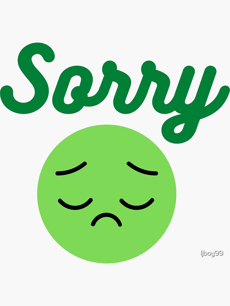"Copy of I'm Sorry Sad Face" Sticker for Sale by ljboy99 | Redbubble