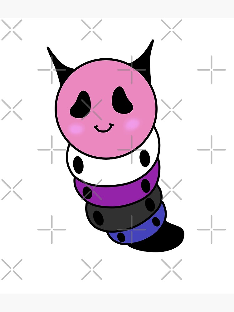 "Genderfluid Pride Cute Kawaii Blushing Caterpillar" Poster for Sale by ...