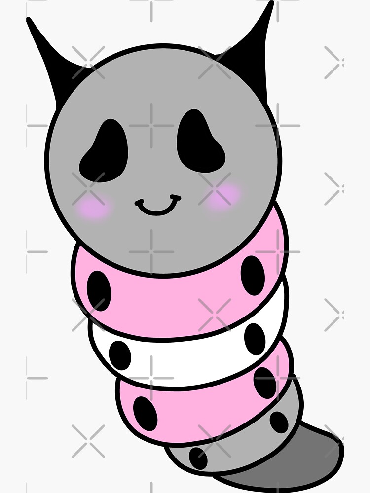 "Demigirl Pride Cute Kawaii Blushing Caterpillar" Sticker for Sale by ...
