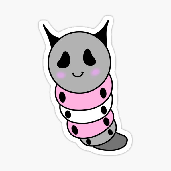 "Demigirl Pride Cute Kawaii Blushing Caterpillar" Sticker for Sale by ...