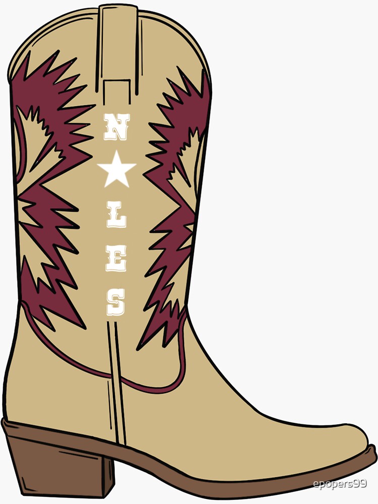 "FSU Cowboy Boot" Sticker for Sale by epopers99 | Redbubble