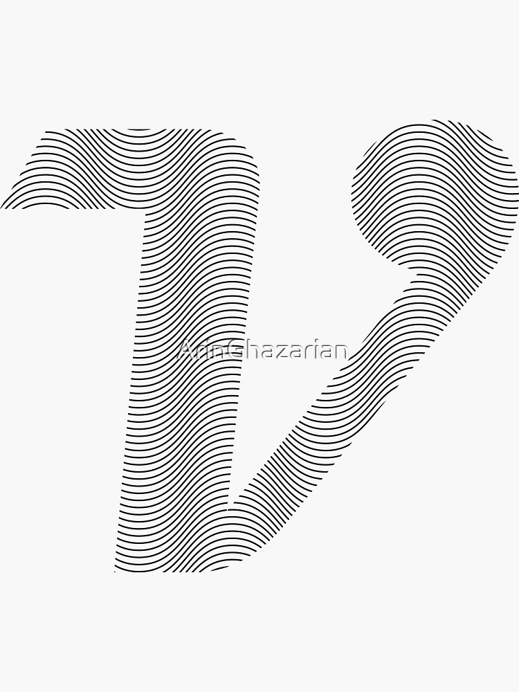 "Letter V" Sticker for Sale by ArinGhazarian | Redbubble