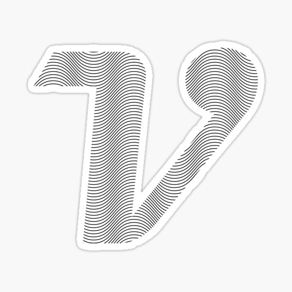 "Letter V" Sticker for Sale by ArinGhazarian | Redbubble