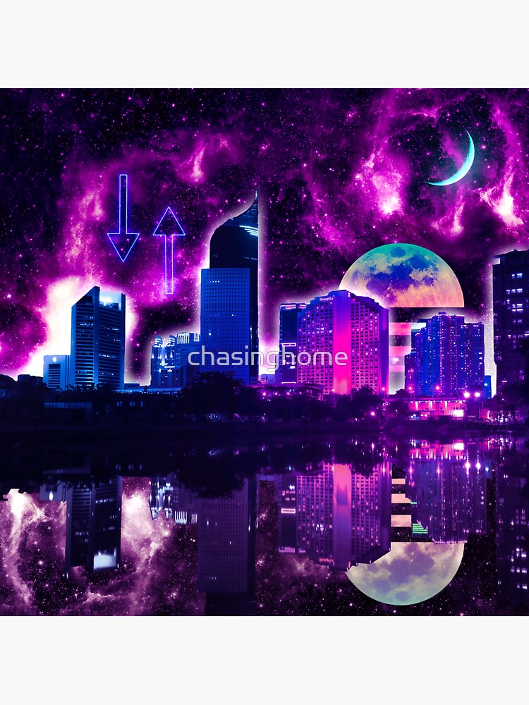 "Intergalactic Tradeoff - Future Synth" Sticker for Sale by chasinghome ...