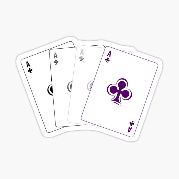 "LGBT Ace Pride Month Gift Ace Cards Asexual" Sticker for Sale by ...