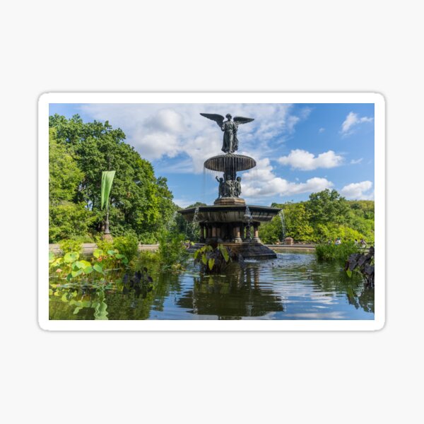 "Bethesda Fountain," Sticker for Sale by KensLensDesigns | Redbubble