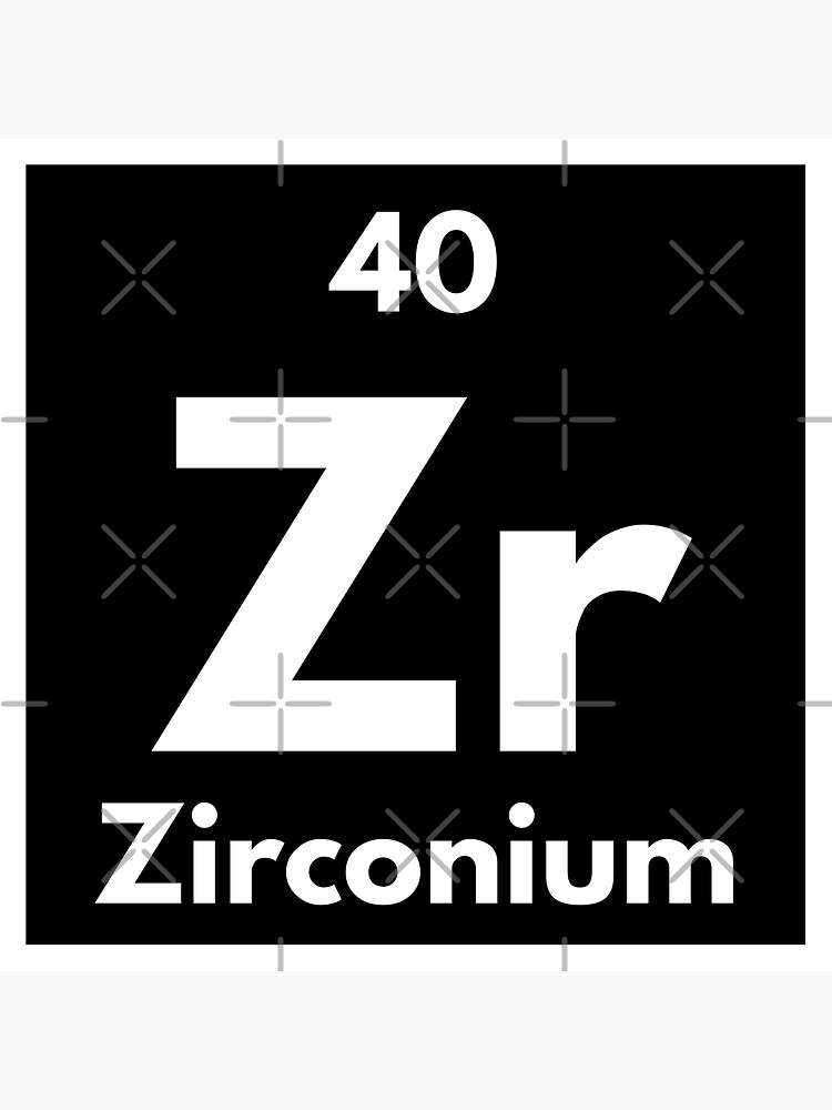 "Periodic Table element number 40 Zr Zirconium" Sticker for Sale by ...