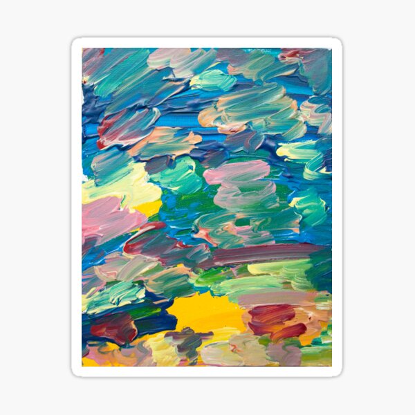 "Waves of excitement" Sticker for Sale by MMysteryArtist | Redbubble