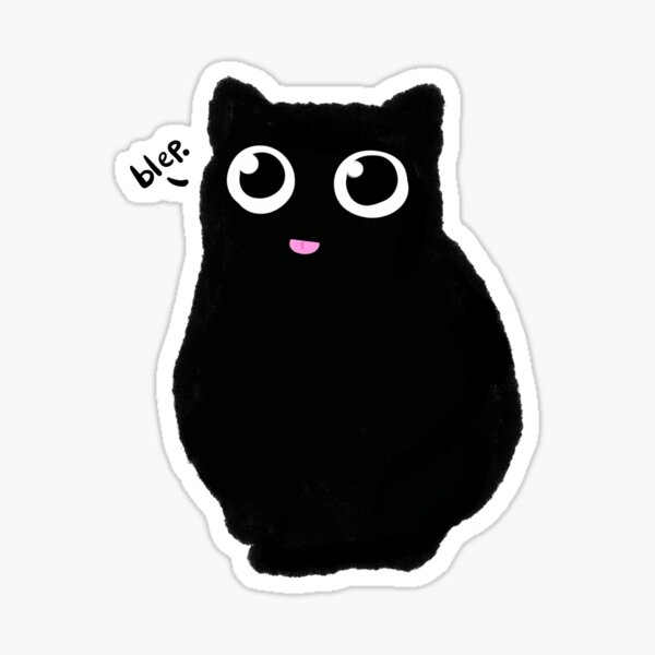 "Blep Kat" Sticker for Sale by PurpleNerdDrawz | Redbubble