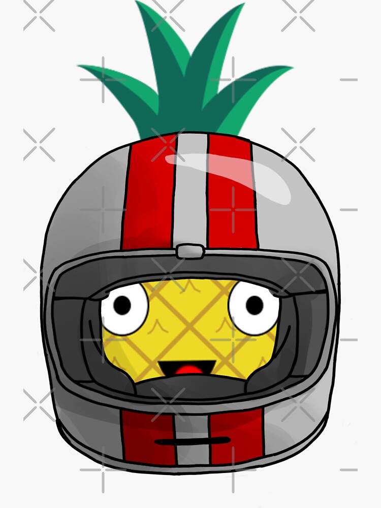 "Racing Pineapple" Sticker for Sale by PineappleBoom | Redbubble