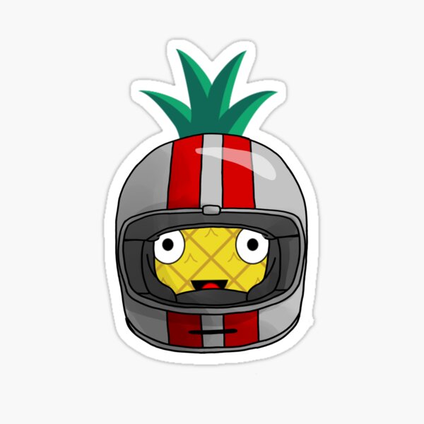 "Racing Pineapple" Sticker for Sale by PineappleBoom | Redbubble