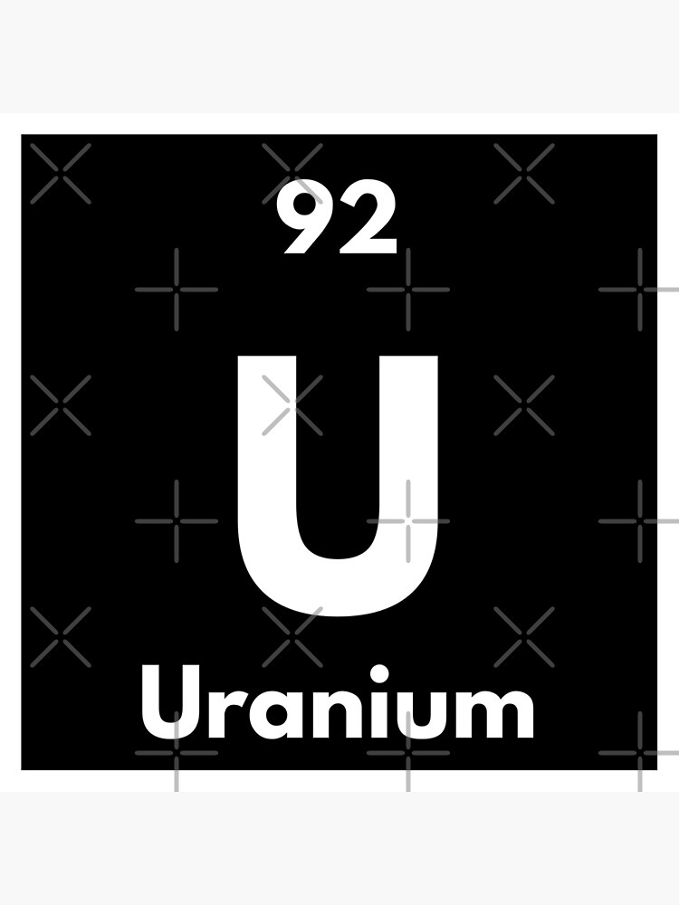 Póster «Número de elemento de tabla periódica 92 U Uranio» de ...