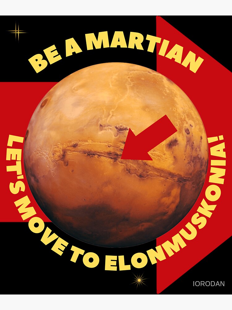 "BE A MARTIAN-THE SOLAR SYSTEM" Sticker for Sale by IORODAN | Redbubble