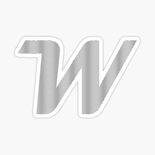 "Letter W" Sticker for Sale by ArinGhazarian | Redbubble