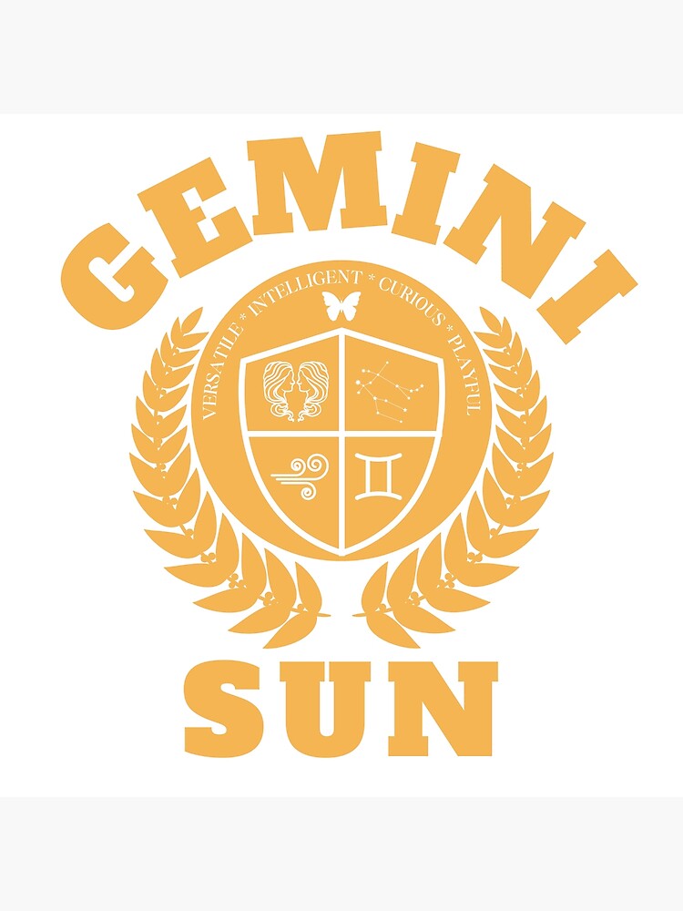 "Gemini Sun Zodiac Sign Logo" Art Print for Sale by it-me-designs ...